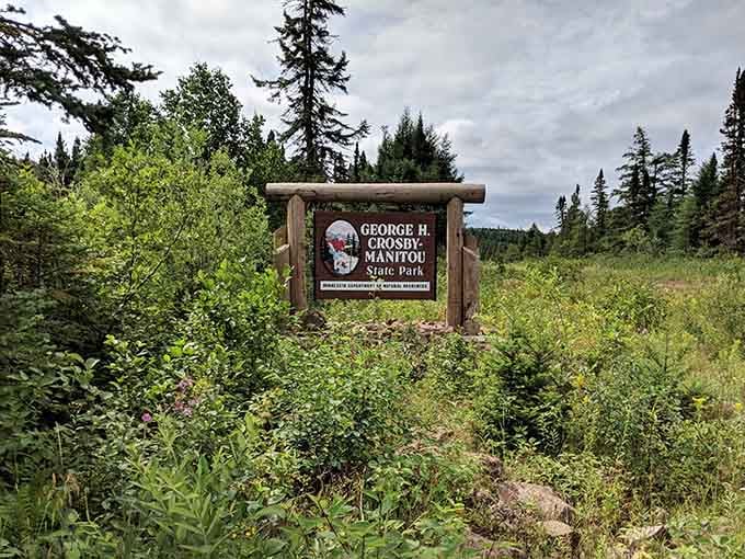 This humble sign marks the gateway to one of Minnesota's best-kept wilderness secrets.