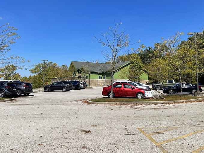 Ample parking means easy access to treetop thrills without the usual Indianapolis parking lot treasure hunt.