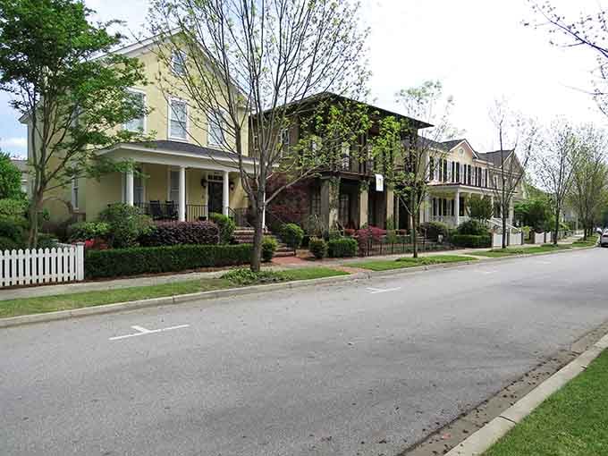 Modern homes line tidy streets in this neighborhood, proving Hamburg isn't entirely abandoned, just mostly forgotten by everyone except determined historians.