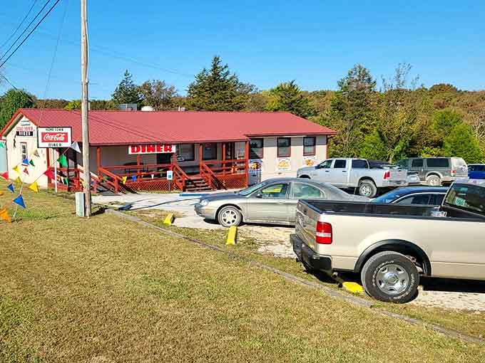 A full parking lot in a small town tells you everything you need to know about quality.