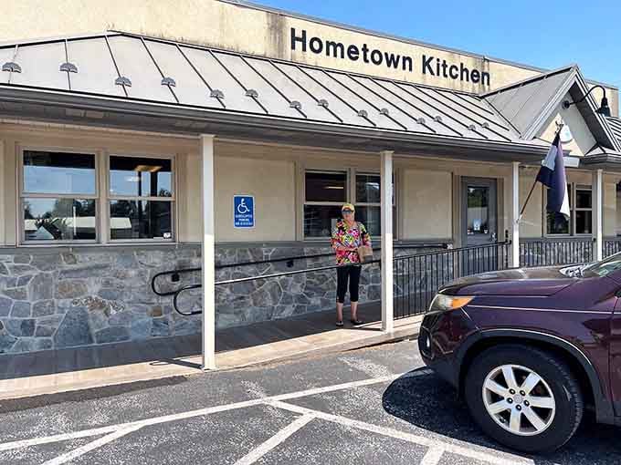That stone facade and metal roof aren't trying to impress anyone, which is exactly why they do.