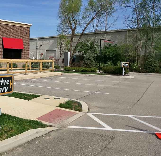 Plenty of parking means the only hard part is deciding what to order, not where to leave your car.