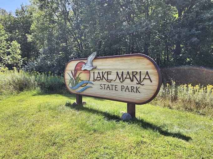 The welcome sign to your next favorite escape, just an hour from the daily grind.