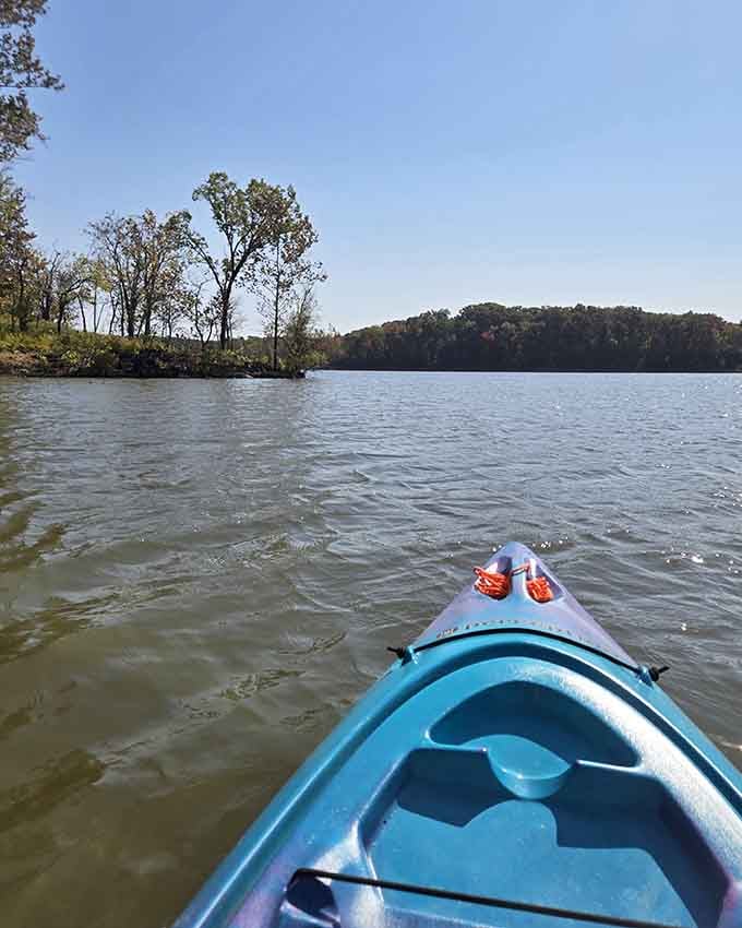 Kayaking these calm waters beats sitting in traffic contemplating your life choices any day of the week.