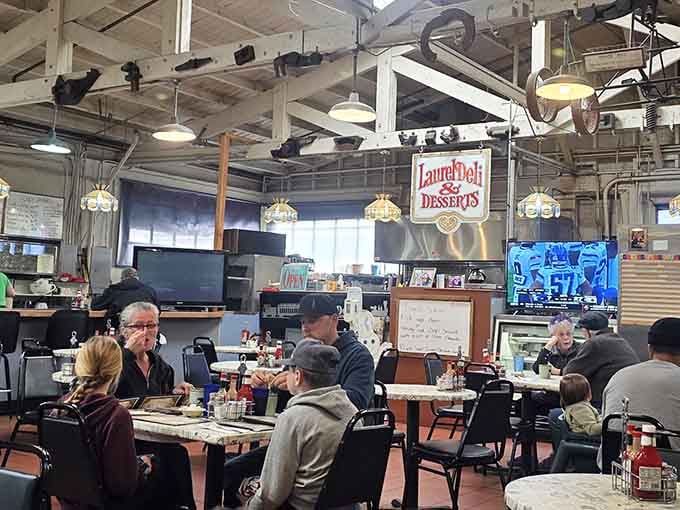 Locals and tourists alike gather here, united by good food and spectacular vintage transportation.