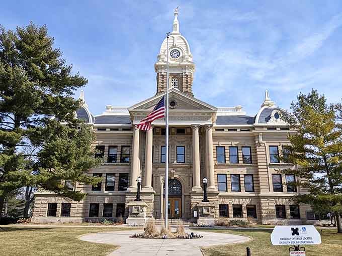 The Ingham County Courthouse stands as Mason's crown jewel, reminding everyone that government buildings used to inspire awe.