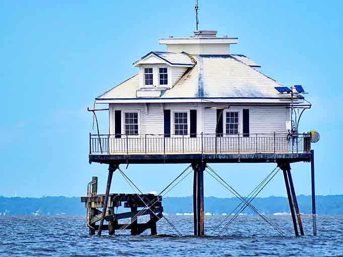 This hexagonal beauty proves that lighthouses don't need to be tall towers to steal your heart completely.