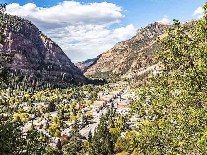 Ouray nestles into its mountain amphitheater like it was custom-ordered from a scenic town catalog's premium collection.