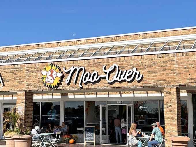 Outdoor seating fills with happy customers who've discovered that safe can also mean absolutely spectacular and delicious.