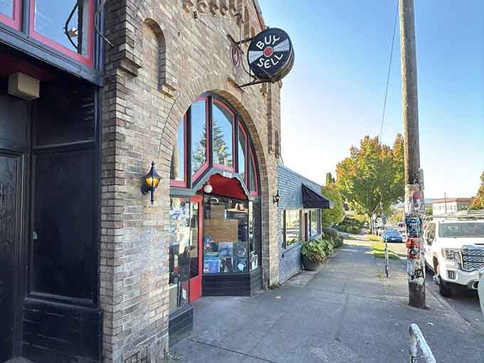 The unassuming entrance hides a world where physical media still reigns supreme and streaming services fear to tread.