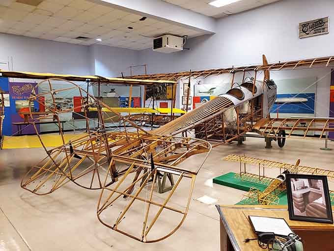 Niagara Aerospace Museum displays vintage aircraft that once defied gravity with considerably less technology than smartphones.