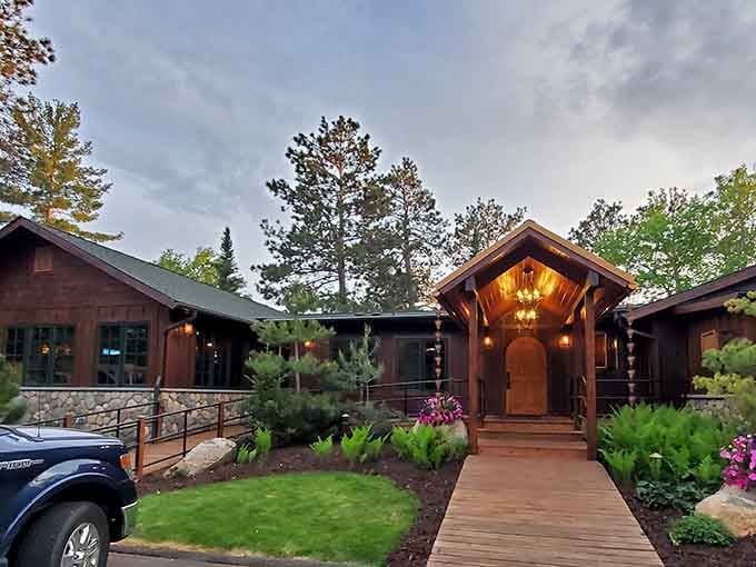 Evening lights illuminate the charming exterior, beckoning hungry travelers to discover what locals have known for years about this gem.