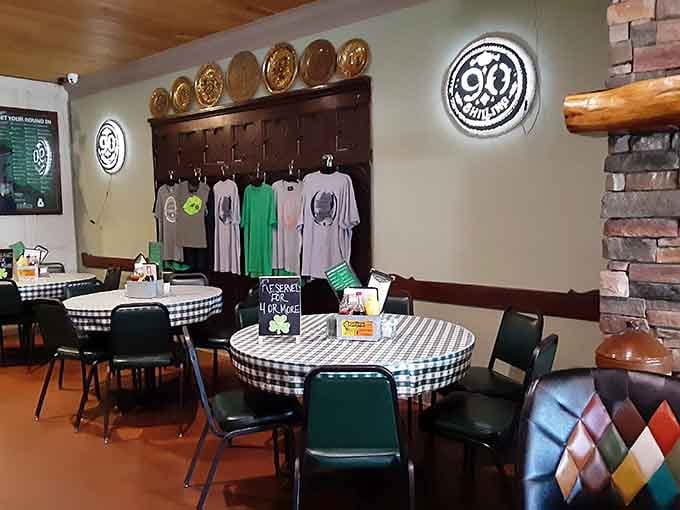 Round tables with checkered cloths create an inviting atmosphere where strangers become friends over shared plates and cold drinks.