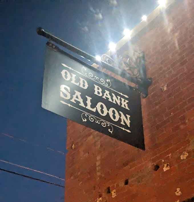 That vintage-style sign hanging proudly announces you've arrived somewhere special, even if your GPS had its doubts.