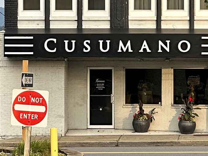 Cusumano's sleek storefront proves Old Forge is honoring tradition while keeping things fresh and modern for new generations.