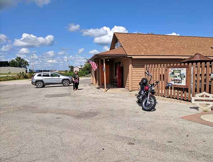 Gravel parking and motorcycles welcome, where chrome and appetite arrive in equal measure every single day.