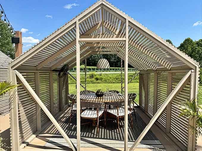 Your own private cabana overlooking the vineyard, because sometimes you need a break from other humans.