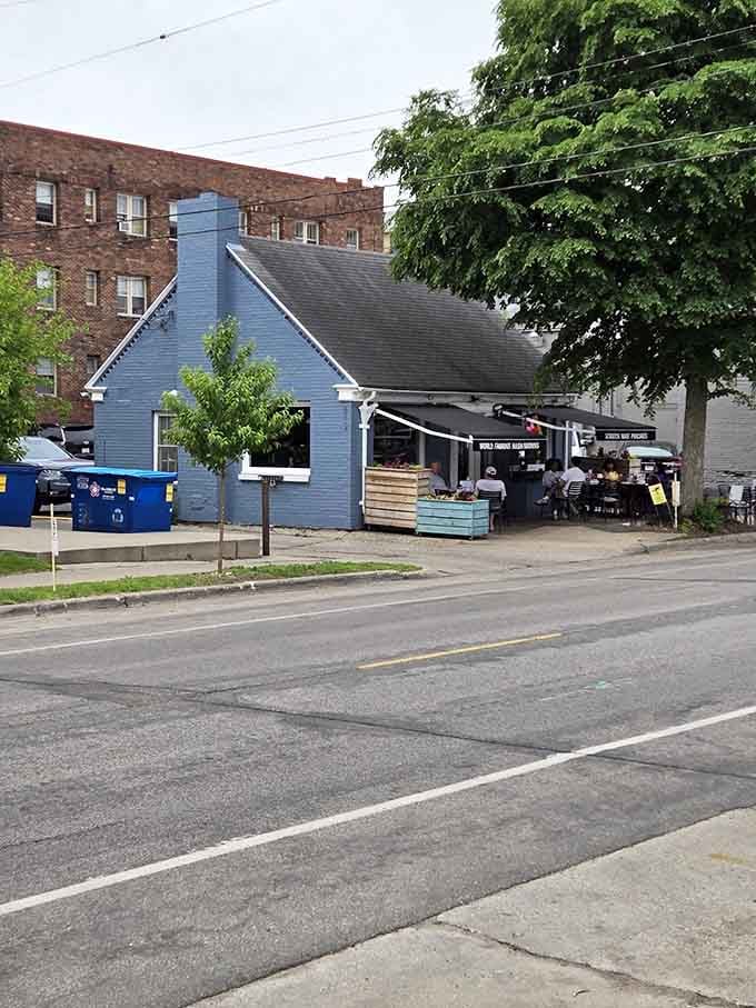The unassuming exterior hides one of the city's best-kept breakfast secrets&mdash;though the line outside usually gives it away.