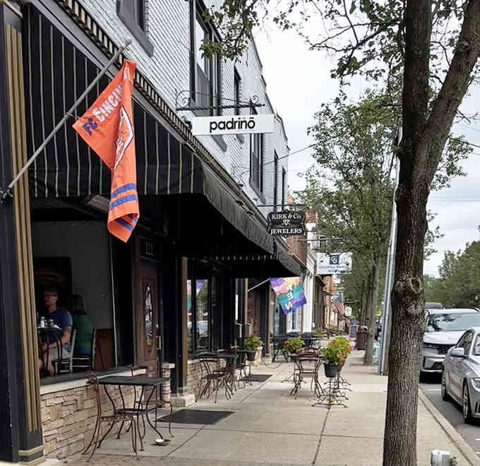 Downtown Milford's Main Street, where Padrino waits to feed you better than you expected.