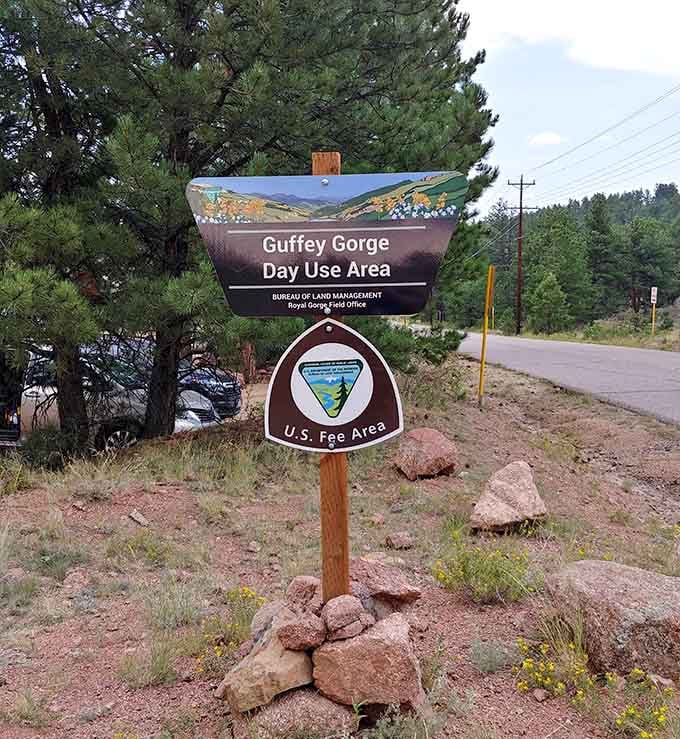 The official welcome sign marks your arrival at a place that's managed to stay magical despite increasing popularity.