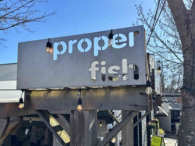 That simple signage says it all: when you're this good at fish, you don't need fancy marketing.