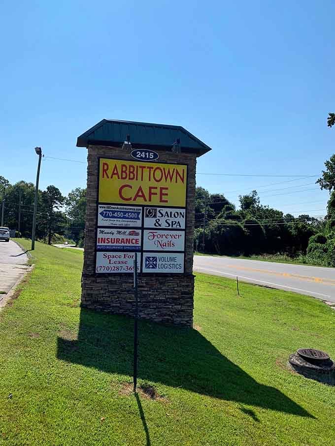 The roadside sign might be modest, but it points the way to some seriously satisfying Southern cooking.