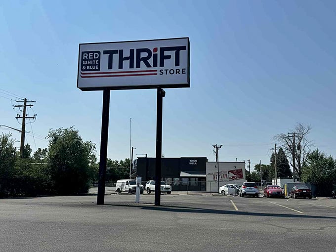 The sign that beckons bargain hunters from blocks away, promising deals that actually deliver on expectations.