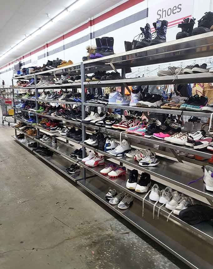 Shoes lined up like they're auditioning for your feet, and at these prices, everyone gets a callback.