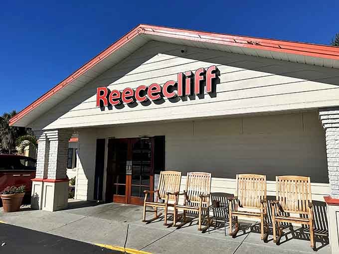Those inviting rocking chairs out front suggest a slower pace of life where good food and friendly conversation still matter most.