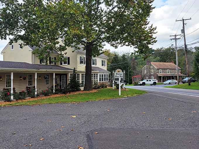 Street view shows the inn nestled into Telford like it's been waiting for you forever.