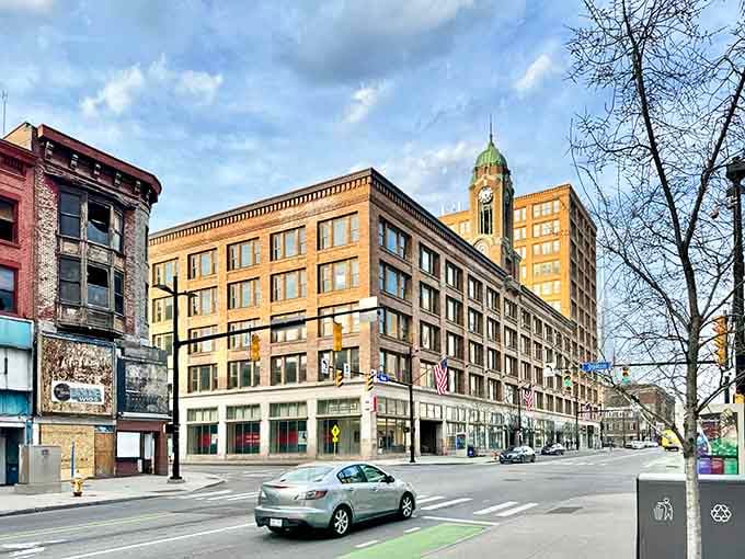 Downtown Rochester's historic buildings showcase the kind of urban beauty that modern construction forgot how to create.