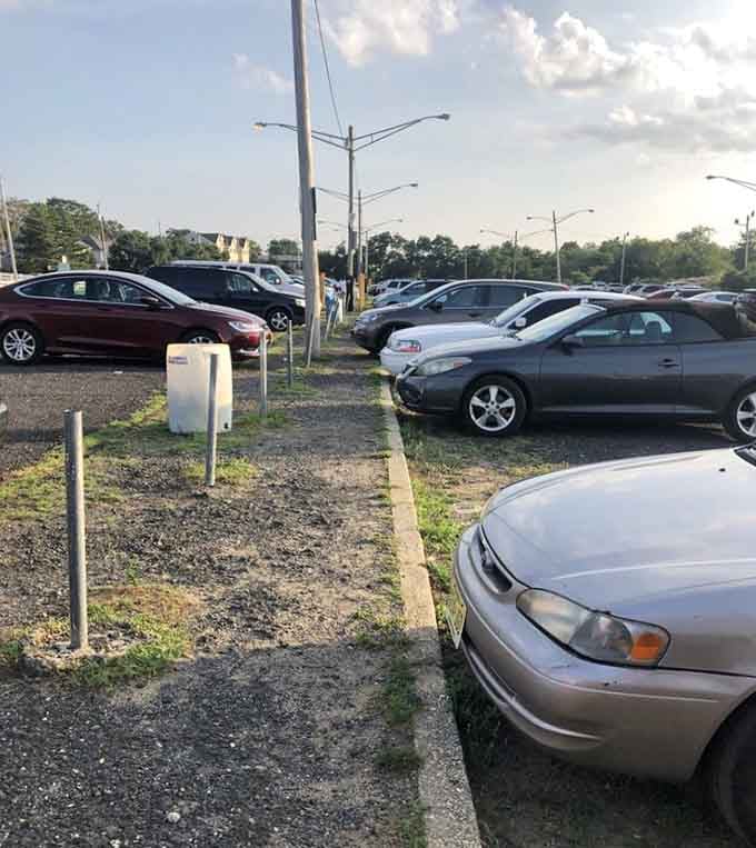 The parking lot: proof that New Jersey knows a good summer deal when they see one.