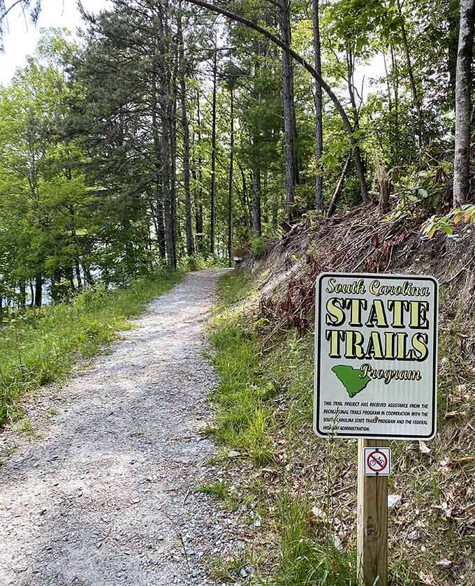 The trail beckons hikers who prefer earning their views the old-fashioned way, one step at a time.