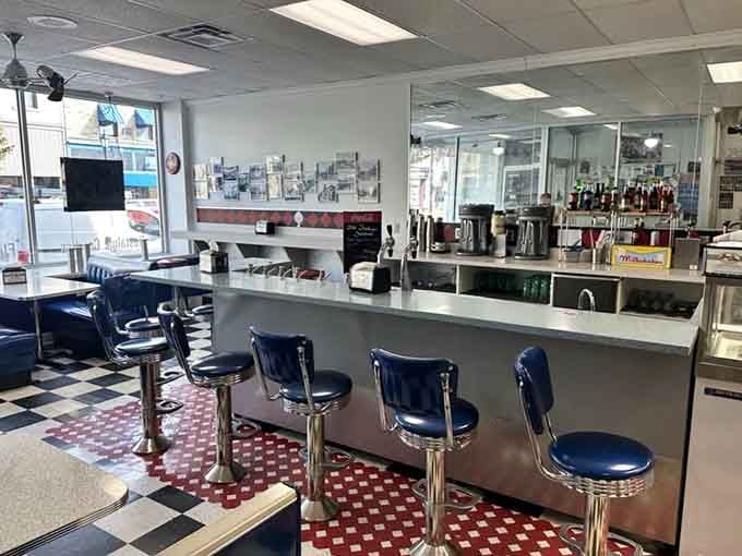 Counter seating offers front-row views of the ice cream magic happening right before your very eyes.