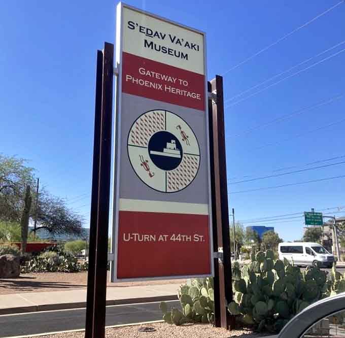 Bold signage points the way to heritage, standing proud as a gateway to Phoenix's deepest roots.