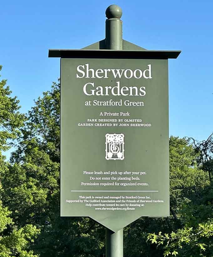 The sign says private park, but the community's generosity means everyone gets to enjoy this spectacular show.