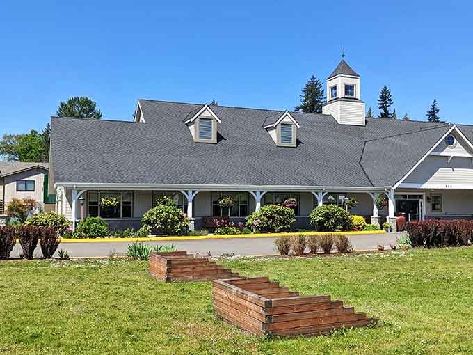 The Senior Center's charming cupola and manicured lawn welcome a generation that remembers when every town looked this good.