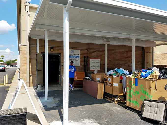 The convenient drop-off area makes donating as easy as shopping, completing the circle of secondhand success.