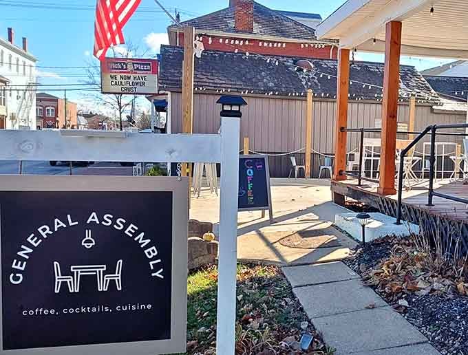 General Assembly's outdoor seating area transforms a simple meal into an event worth remembering and repeating soon.