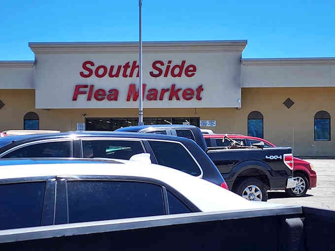 The South Side Flea Market doesn't need fancy architecture to draw a crowd, just honest deals and endless possibilities waiting inside.