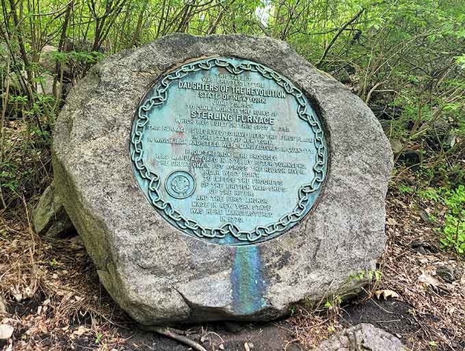 Historical markers tell stories of iron furnaces and industrial heritage, proving this forest has more layers than your favorite lasagna.