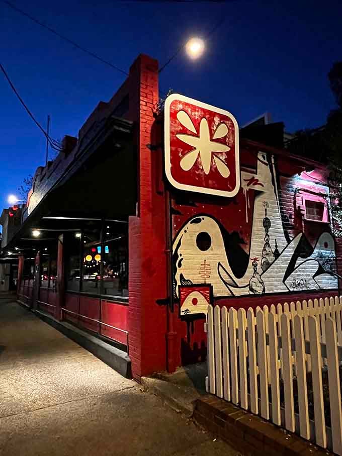 Whimsical wall art adds personality and charm, reminding you that great food should always be fun.