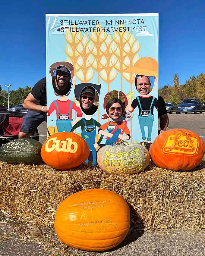 Photo opportunities with carved pumpkins let you pretend you're part of the harvest crew without the work.