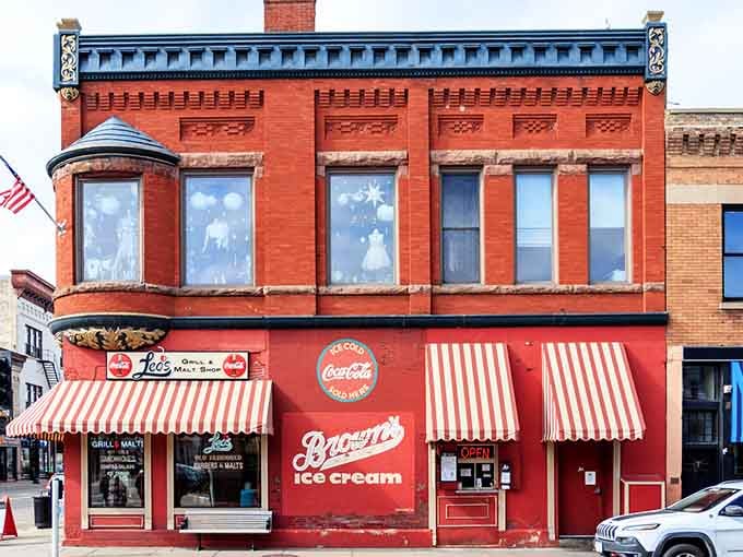 Classic red and white striped awnings signal that this place takes its malts seriously, as it absolutely should.