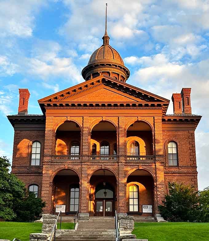 Washington County Courthouse's dome catches the golden hour light like it's auditioning for a postcard, and nailing it.