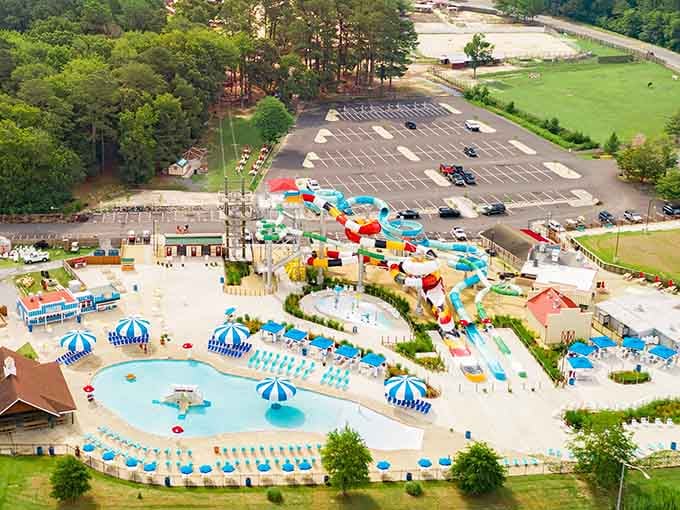 From the sky, this place looks like someone spilled a rainbow of fun across the Worcester County landscape.