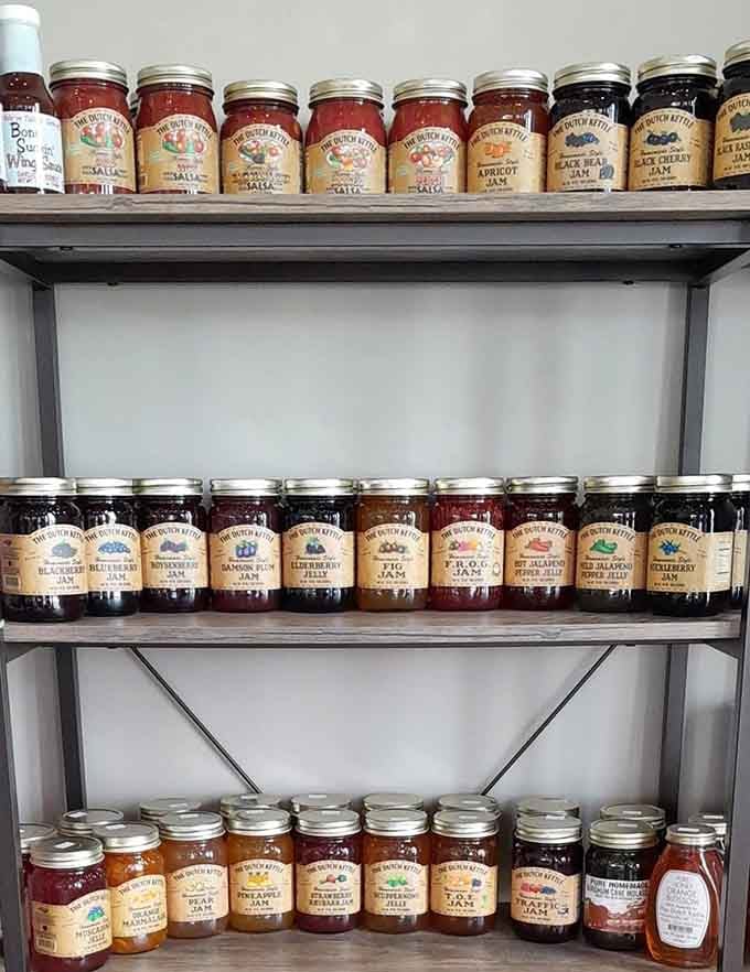 Rows of homemade jams and jellies from Southern kitchens line up like edible works of art.