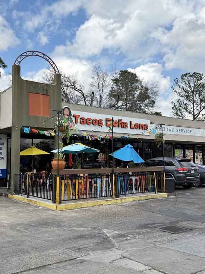 The exterior view that proves you should never judge a restaurant by its strip mall location ever again.