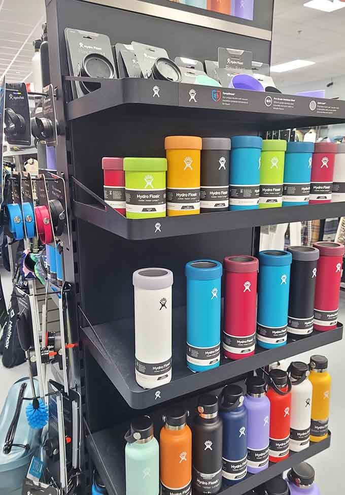 Hydro Flask bottles in a rainbow of colors, because staying hydrated should match your outfit and your personality perfectly.