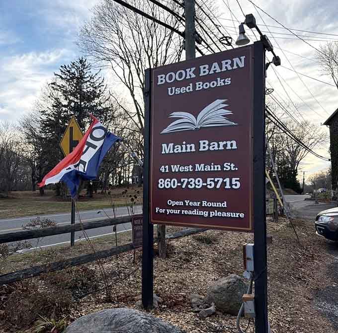 The main sign promises year-round reading pleasure, which feels like both invitation and gentle warning combined.